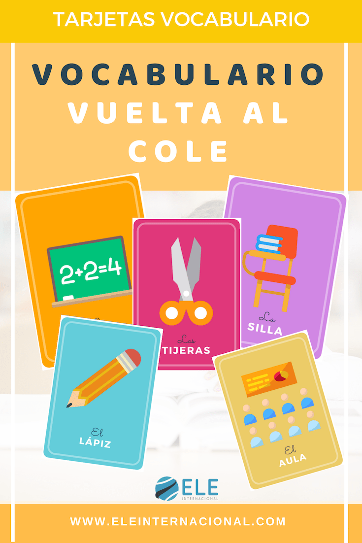 Tarjetas de vocabulario para la vuelta al cole - ELEInternacional