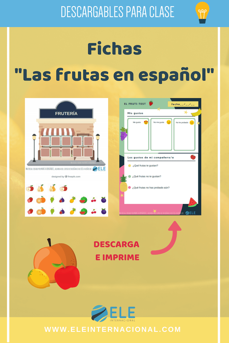 Juegos para hablar de las frutas en clases de español - ELEInternacional
