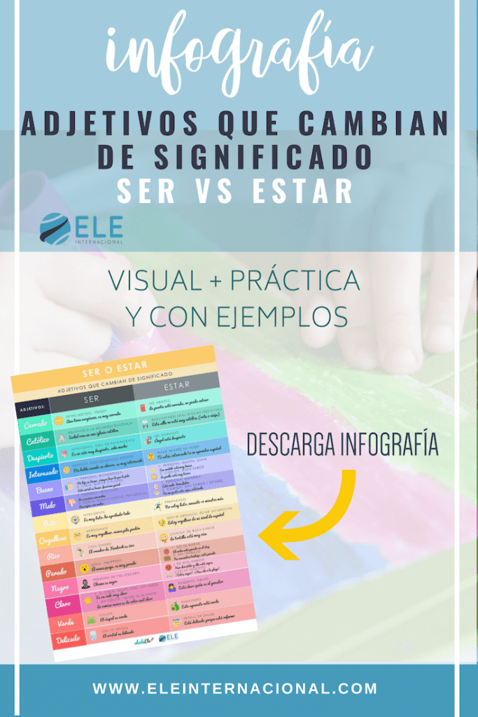 Infografía: Adjetivos que cambian de significado con ser y estar ...
