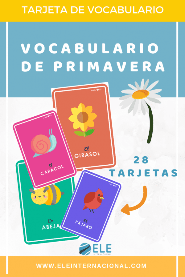 Tarjetas de vocabulario sobre la primavera - ELEInternacional