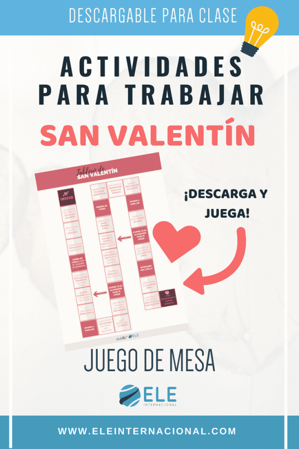 Tablero de San Valentín para clase de ELE - ELEInternacional