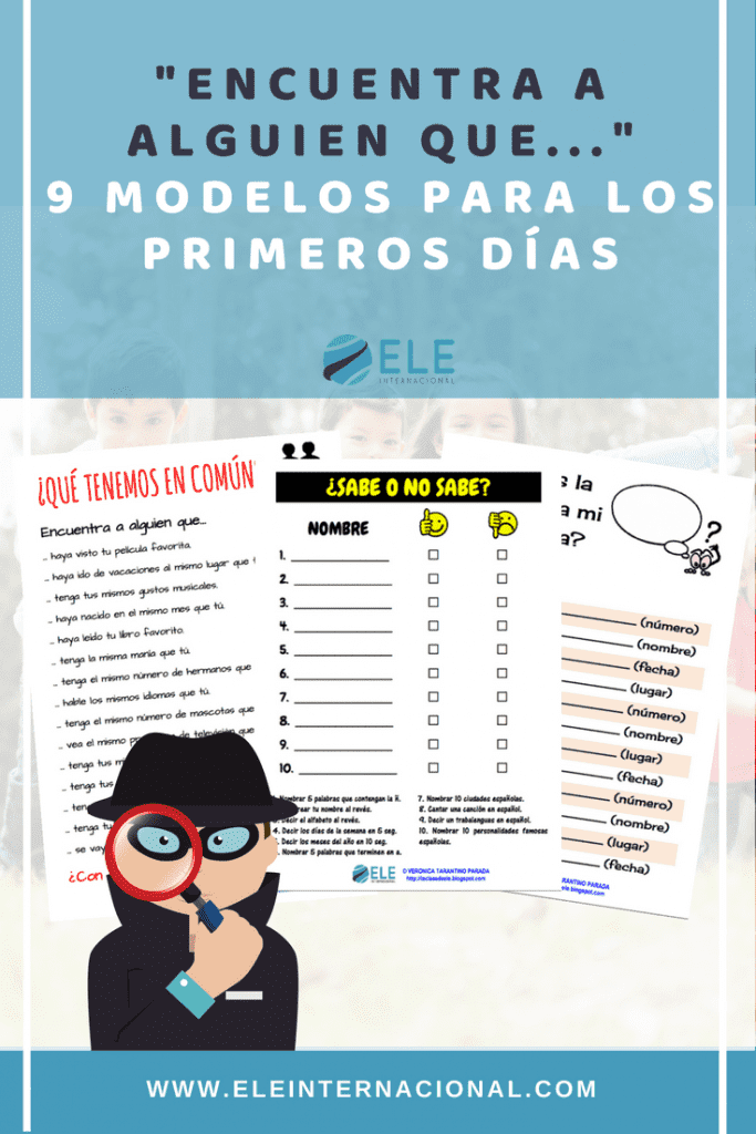 9 Versiones del juego "Find someone who..." para la clase de ELE ...