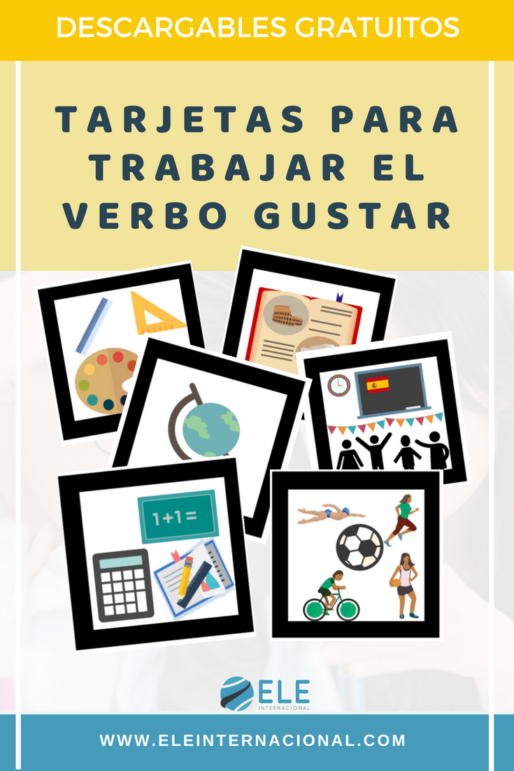 Tarjetas y fichas para practicar las asignaturas y el verbo gustar ...