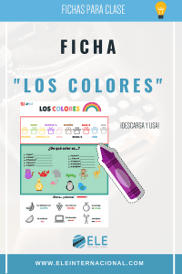 Ficha para enseñar los colores en clase de ELE para niños ...