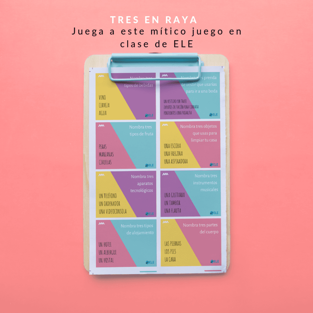 Pack de 5 juegos para enseñar español a extranjeros (a diferentes niveles)