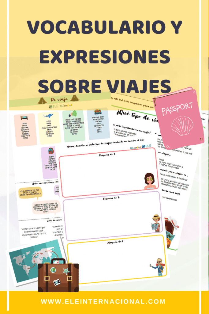 Vocabulario sobre viajes [+ test y actividad de expresión escrita]