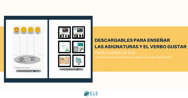 Tarjetas y fichas para practicar las asignaturas y el verbo gustar ...