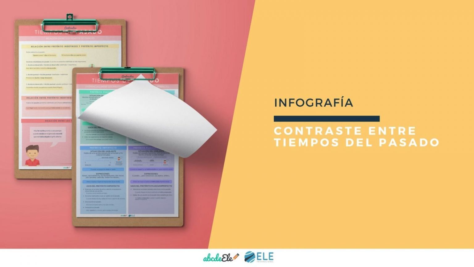 Infografía sobre los contrastes entre tiempos del pasado - ELEInternacional