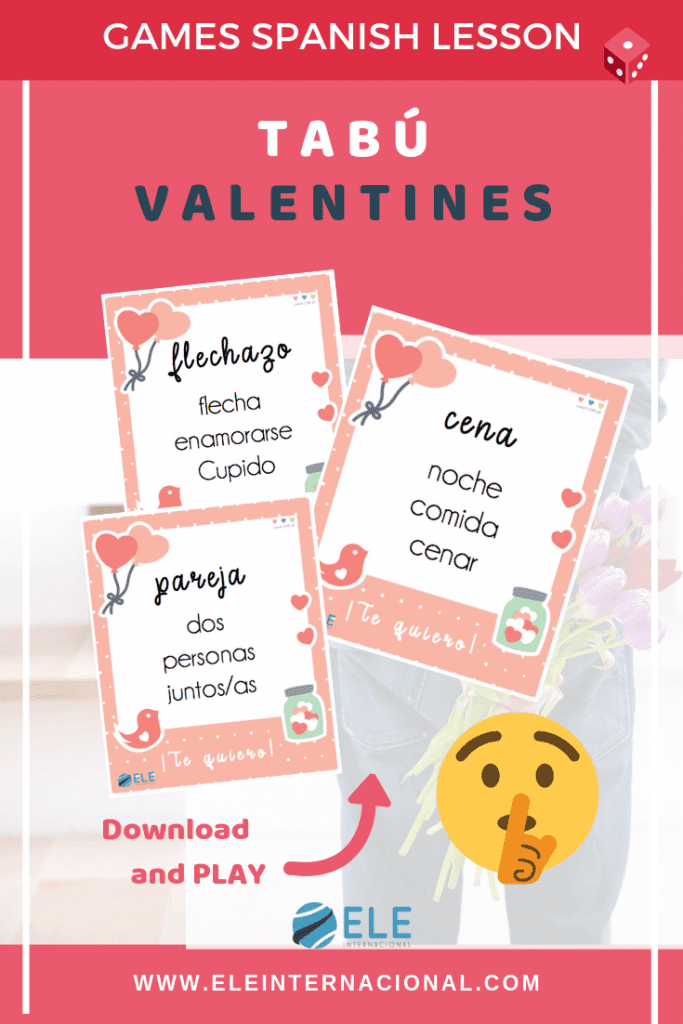 Tabú de San Valentín: juego para ampliar vocabulario sobre el amor