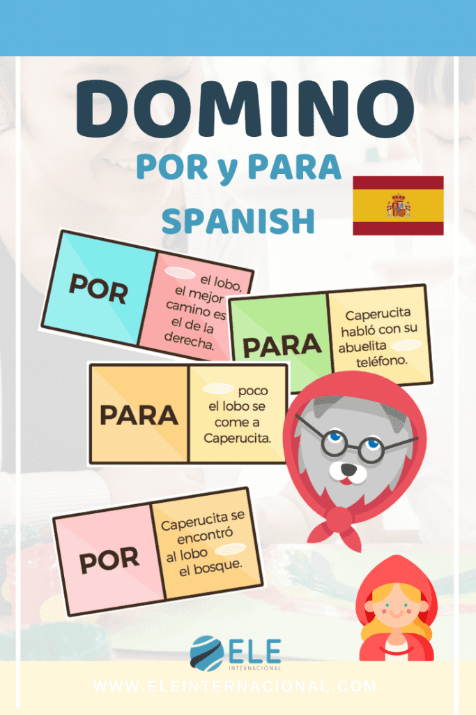 Dominó para practicar las preposiciones por y para (B1 y B2)