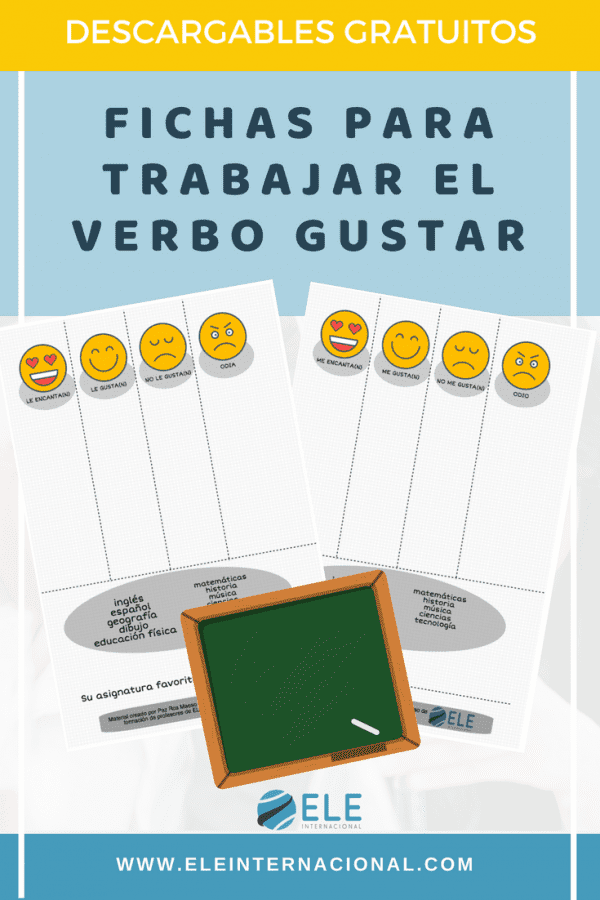 Tarjetas y fichas para practicar las asignaturas y el verbo gustar ...