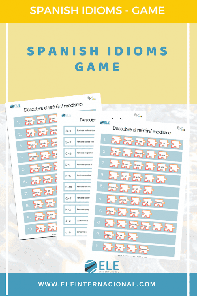 Puzzle para descubrir modismos - ELEInternacional