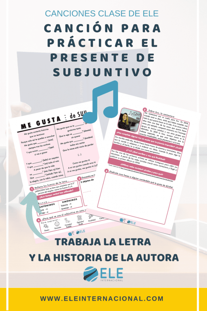 Fichas sobre el presente de subjuntivo a partir de una canción de amor