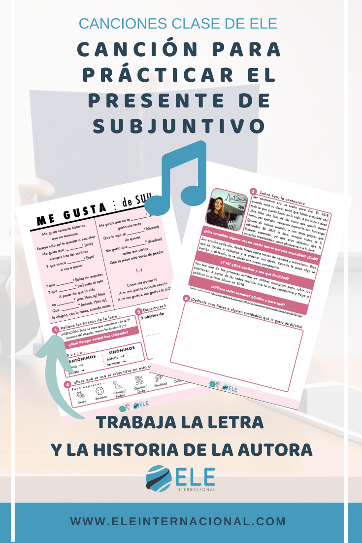 Fichas sobre el presente de subjuntivo a partir de una canción de amor