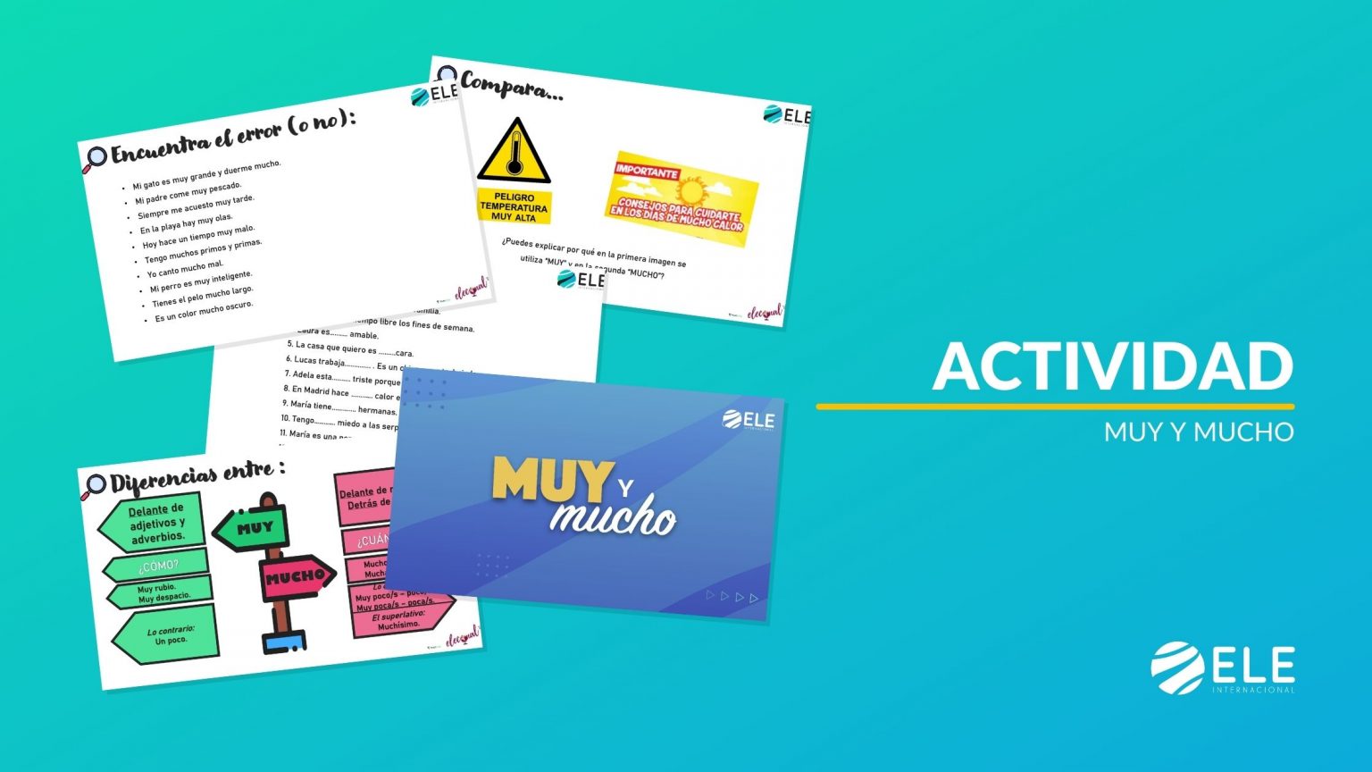Muy y mucho: infografía para aprender las reglas de uso y 3 actividades