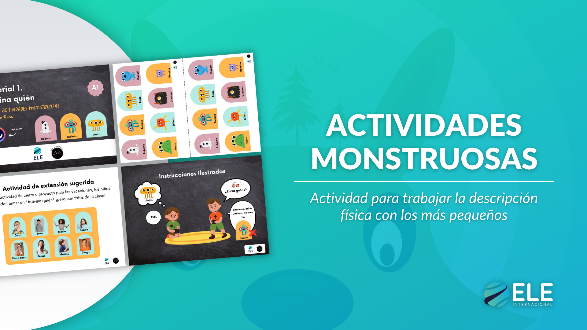 Adivina quién soy con personajes monstruosos para A1