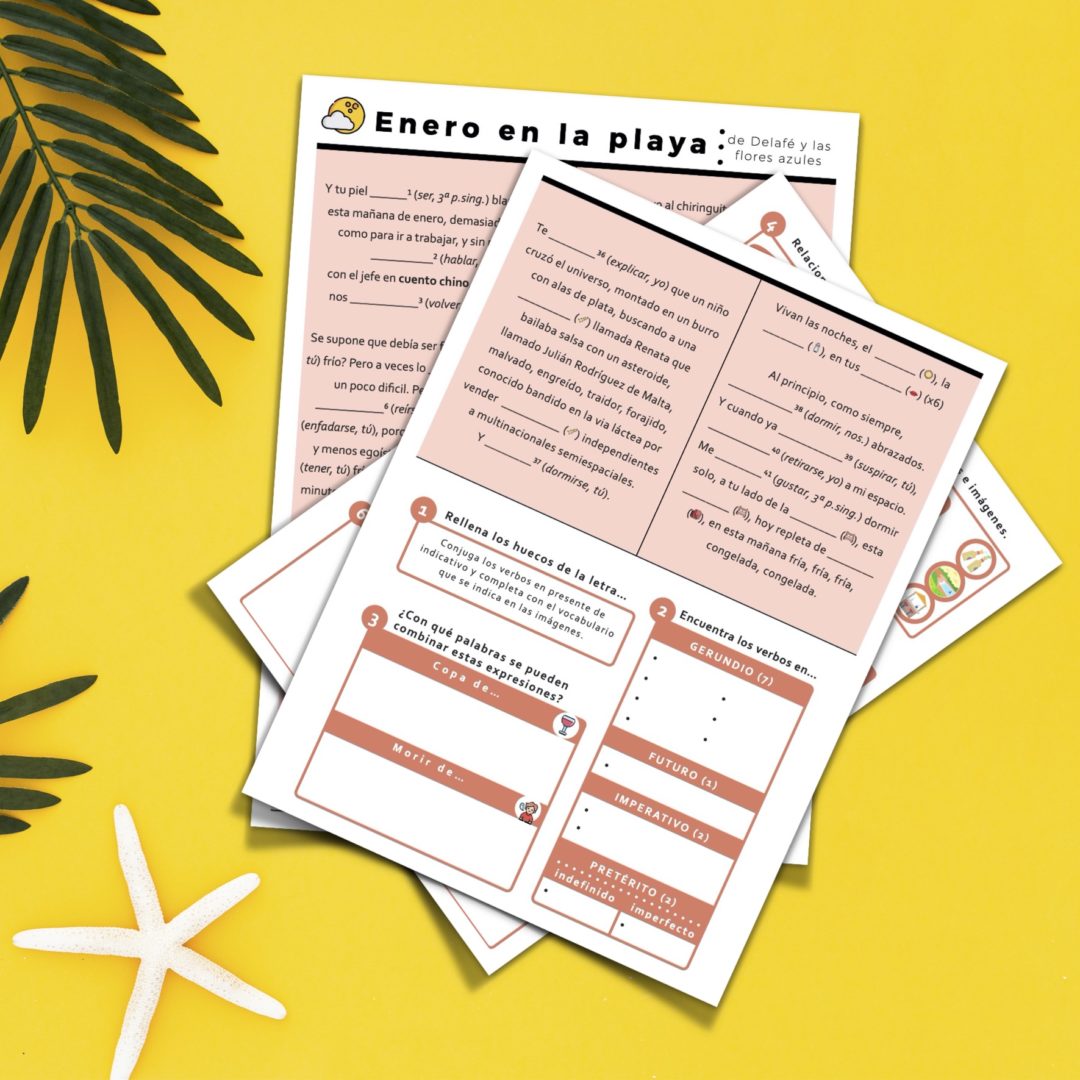 Canción Enero en la playa para trabajar la comprensión auditiva