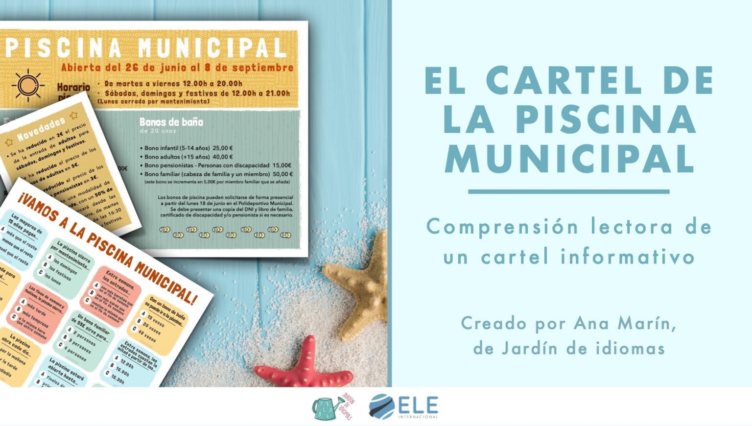 DELE A1: ejercicio de comprensión lectora sobre un cartel informativo
