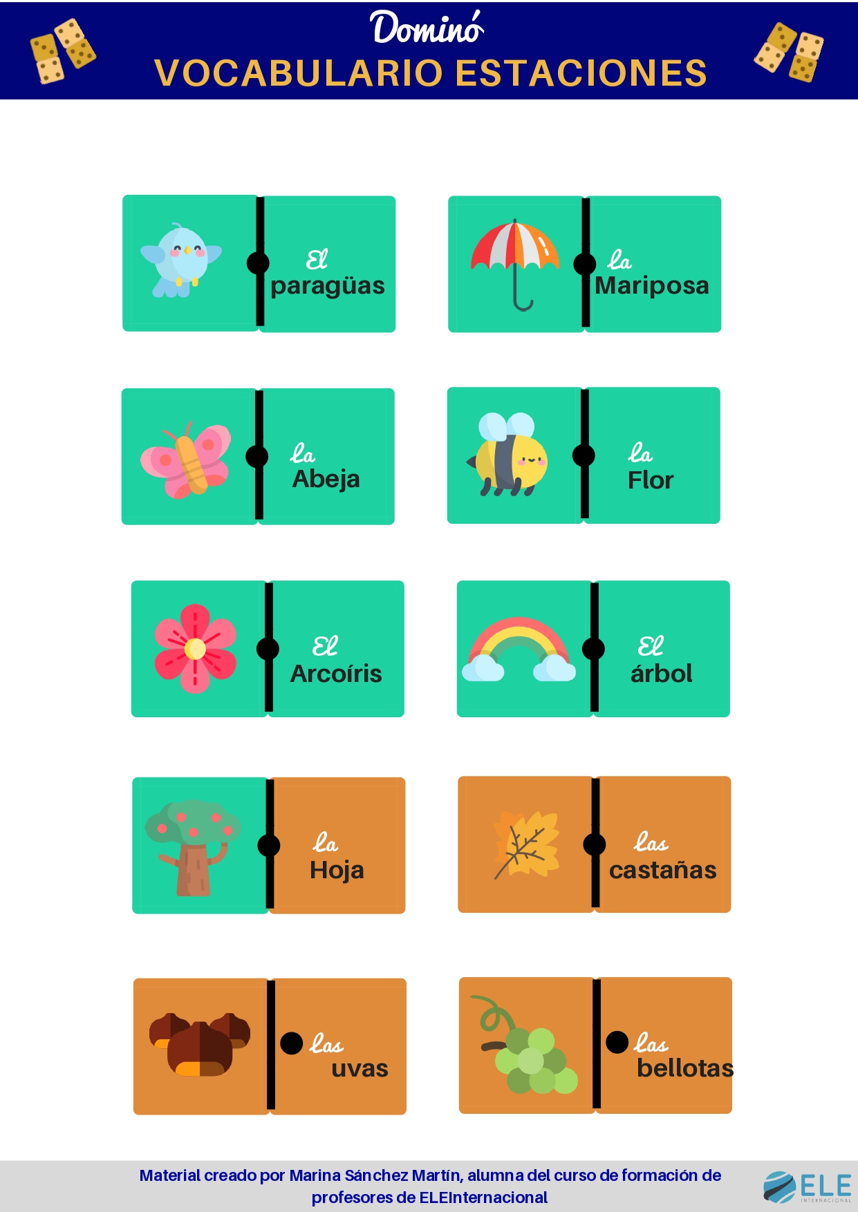 El dominó de las estaciones en clases de ELE - ELEInternacional