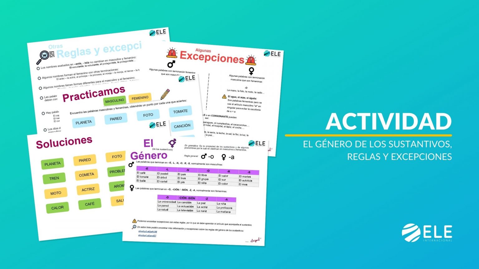 [INFOGRAFÍA] El género de los sustantivos: ejemplos, reglas y ejercicio