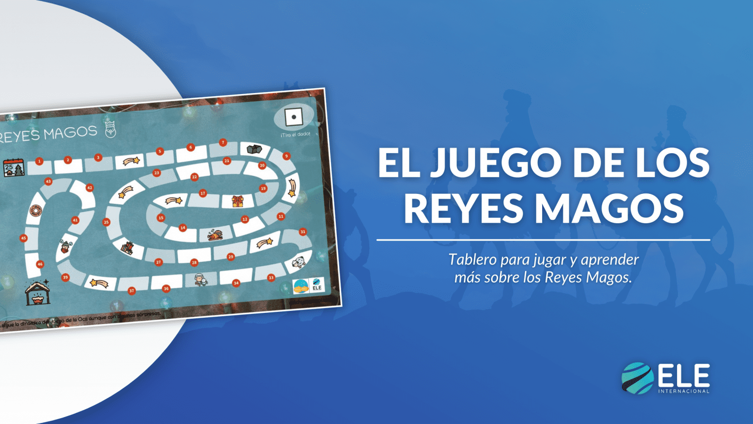 Juego de los Reyes Magos para niños: tablero con 46 preguntas