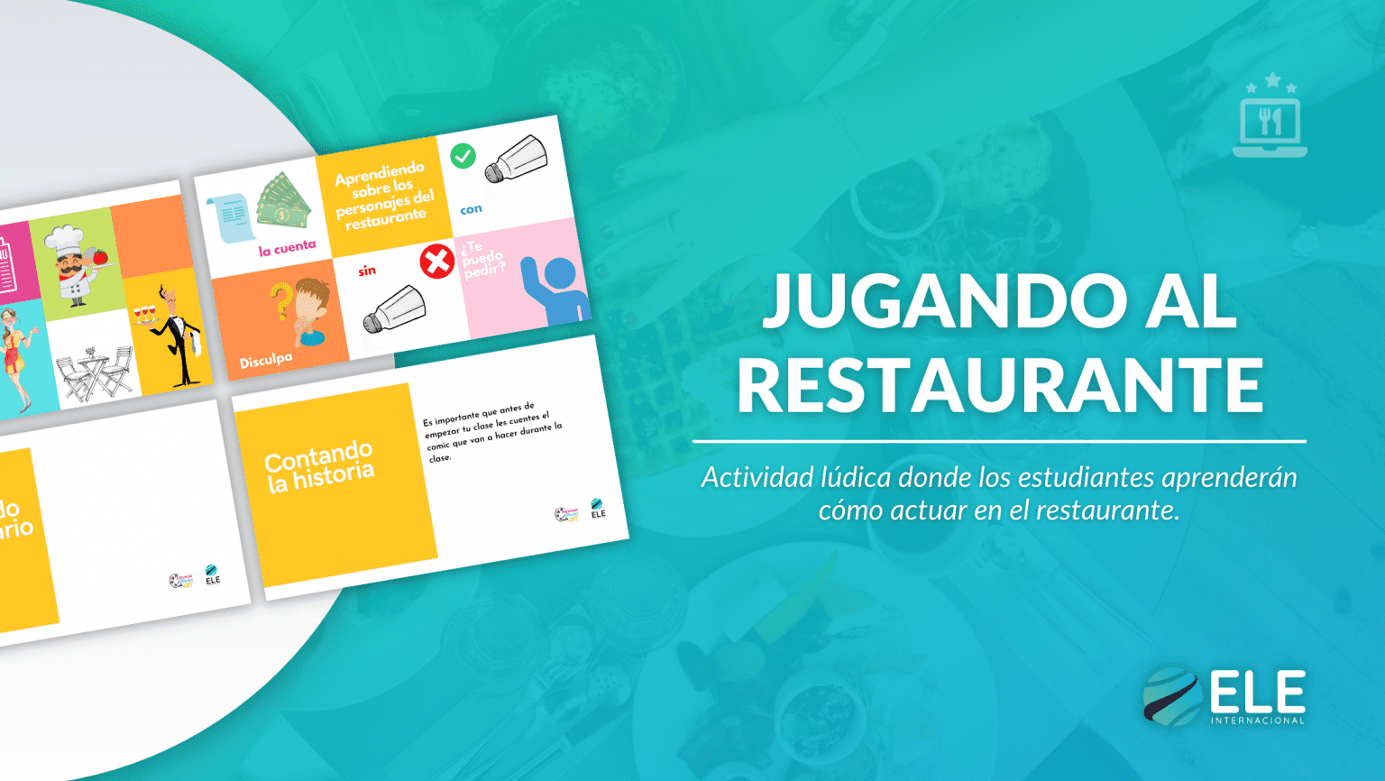 Enseña frases y vocabulario para pedir en un restaurante con este material