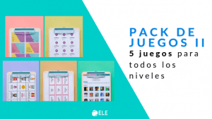 Pack de 5 juegos para enseñar español a extranjeros (a diferentes niveles)