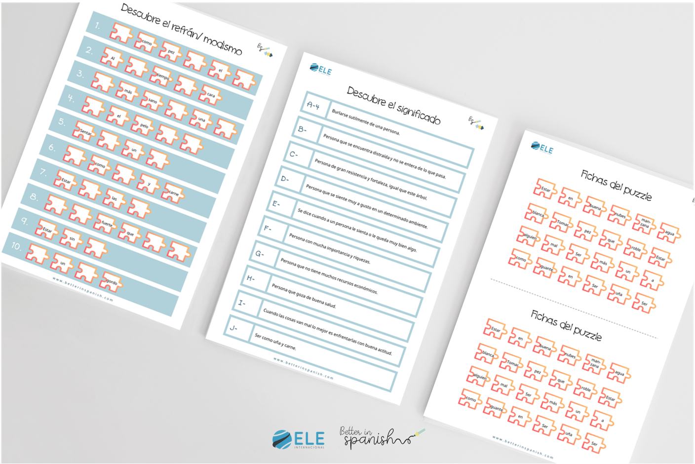 Puzzle para descubrir modismos - ELEInternacional