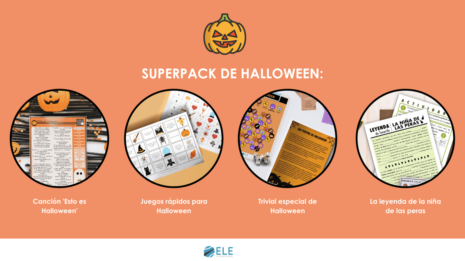 4 materiales de Halloween para pasar una clase de miedo [superpack]