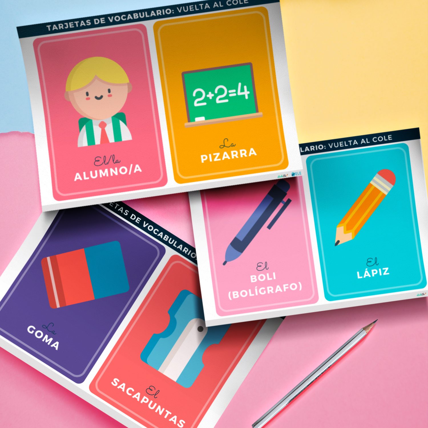 Tarjetas de vocabulario para la vuelta al cole - ELEInternacional
