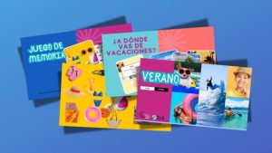 Juego de memoria y sopa de letras sobre el vocabulario del verano