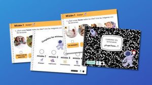 Cuaderno interactivo con 4 misiones sobre la rutina y la hora
