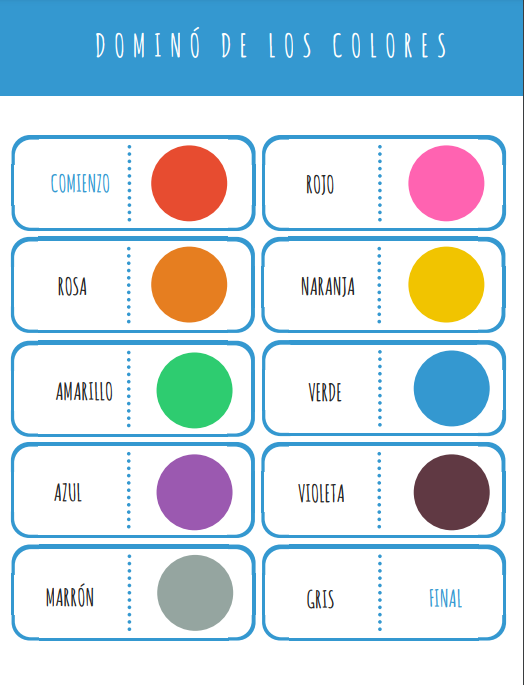 Los colores en español: ejercicios de vocabulario y descargables