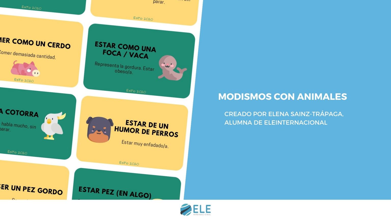 Cómo crear modismos con animales [actividad diseñada por una alumna]